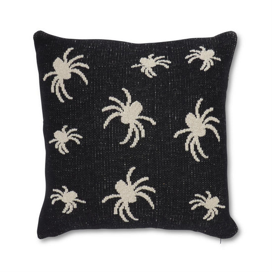 Cotton Knit Black & Cream Spider Pillow – The Permanent Garden