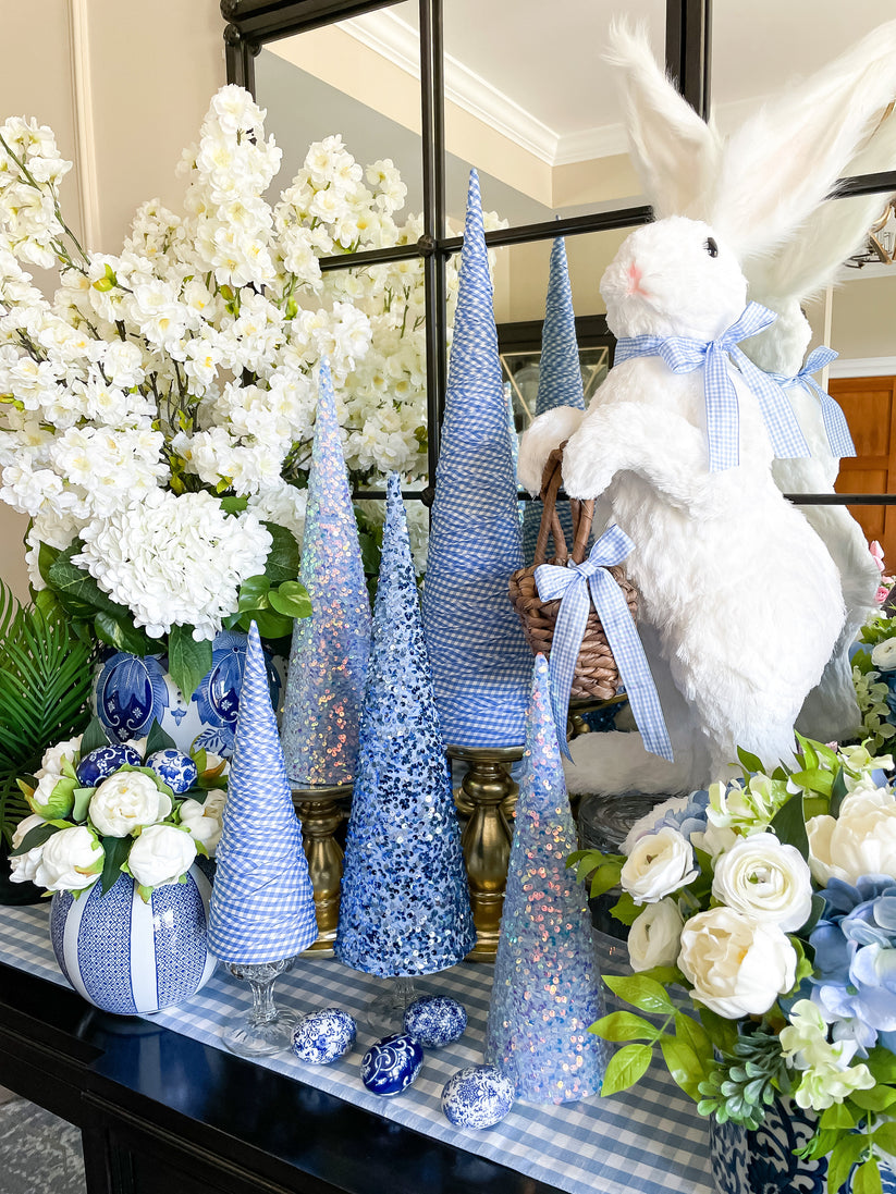 Spring Sequin Trees - Sparkly Pastel Fabric Trees | The Permanent Garden