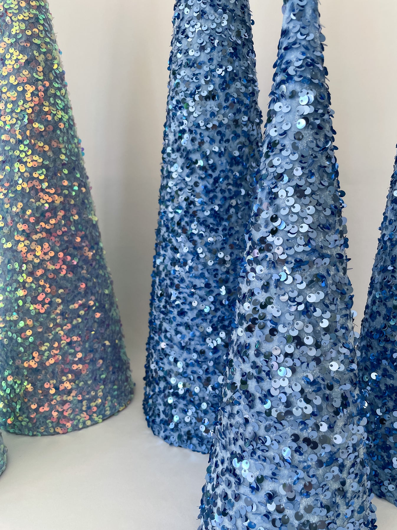 Spring Sequin Trees - Sparkly Pastel Fabric Trees | The Permanent Garden