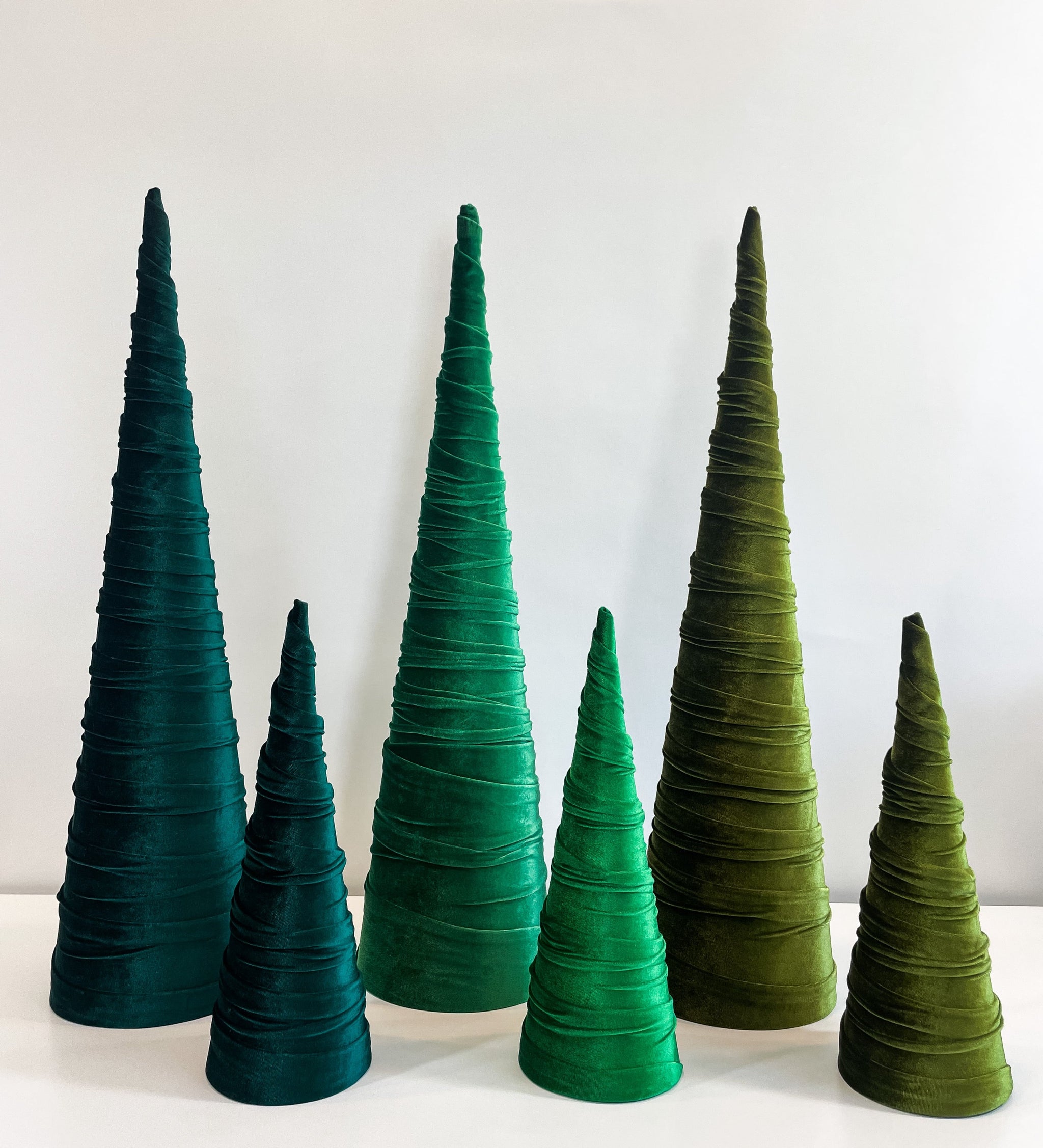 Green Fabric Trees - Handmade Cone Trees in 3 Styles | The Permanent Garden